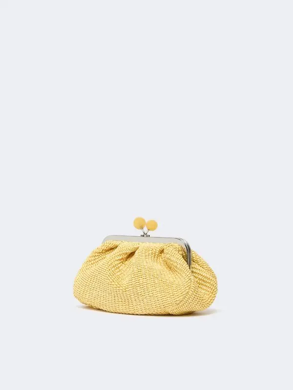 Max Mara Pasticcino Woven Clutch Bag - Yellow