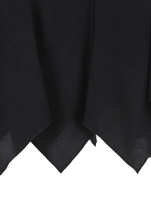 Valentino Garavani Pleated Asymmetric Hem Midi Skirt