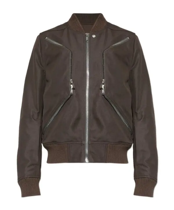 Rick Owens Long-sleeved Zip-up Bomber Jacket - Black