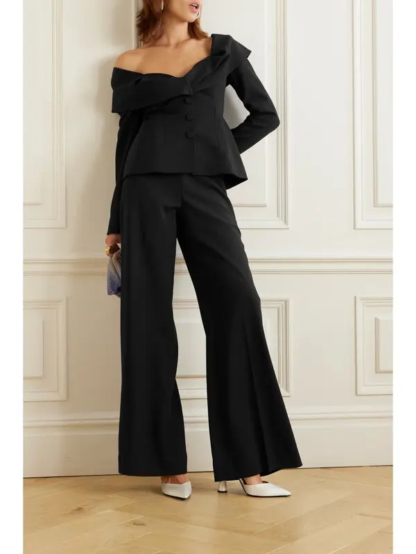 Carolina Herrera Wool Blend Wide-leg Trousers