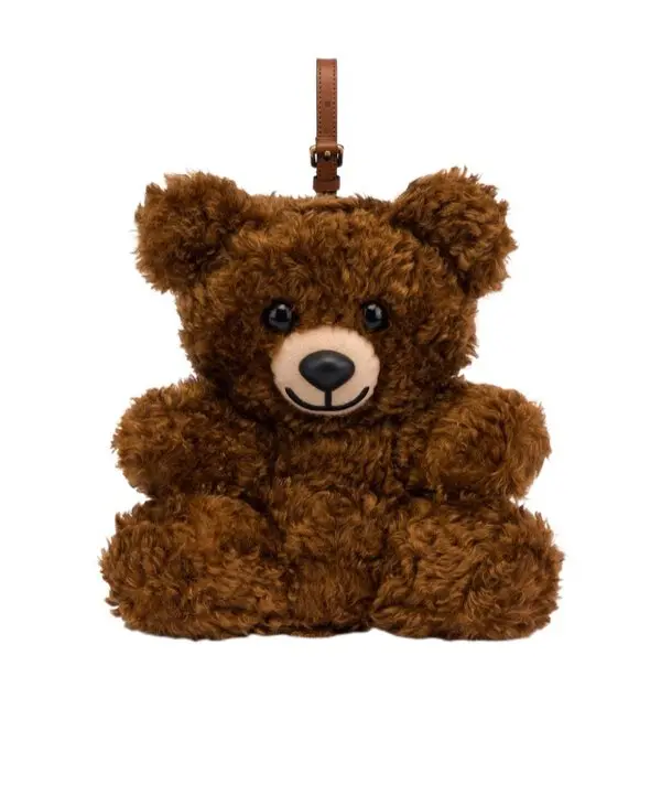 Moschino Teddy Bear Top Handle Tote Bag - Brown