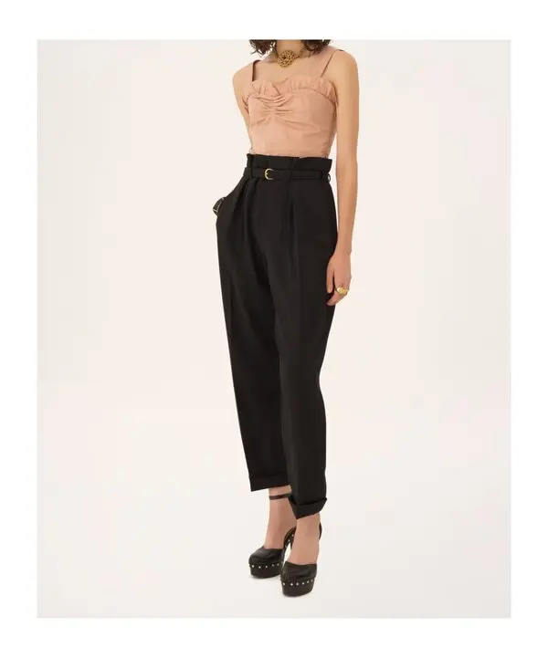 Chloé High-waisted Belted Wide-leg Trousers