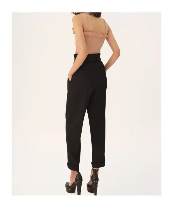 Chloé High-waisted Belted Wide-leg Trousers