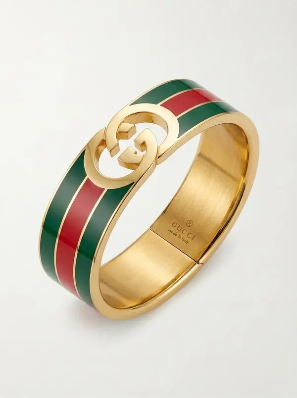 Gucci Interlocking Bangle Bracelet - Golden