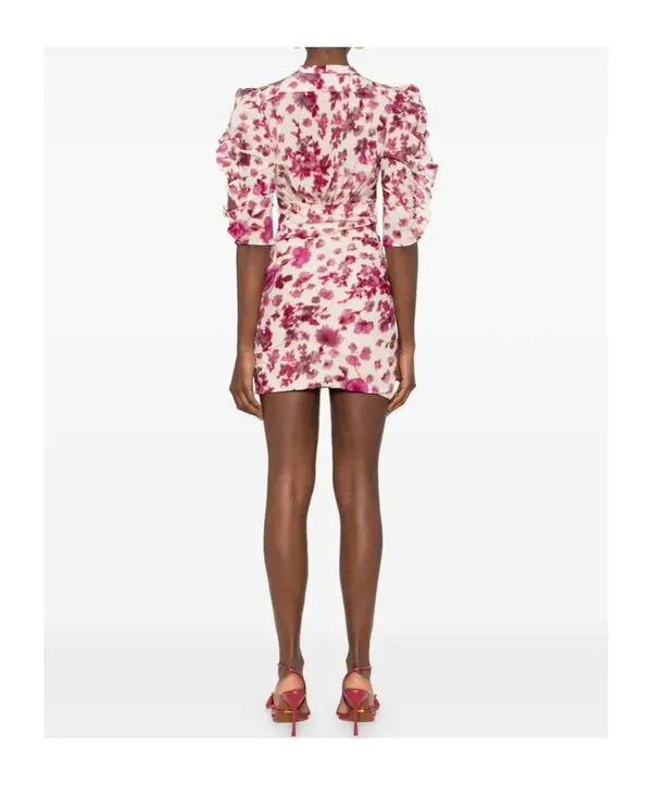 Isabel Marant Étoile V-neck Ruffled Puff Sleeve Mini Dress