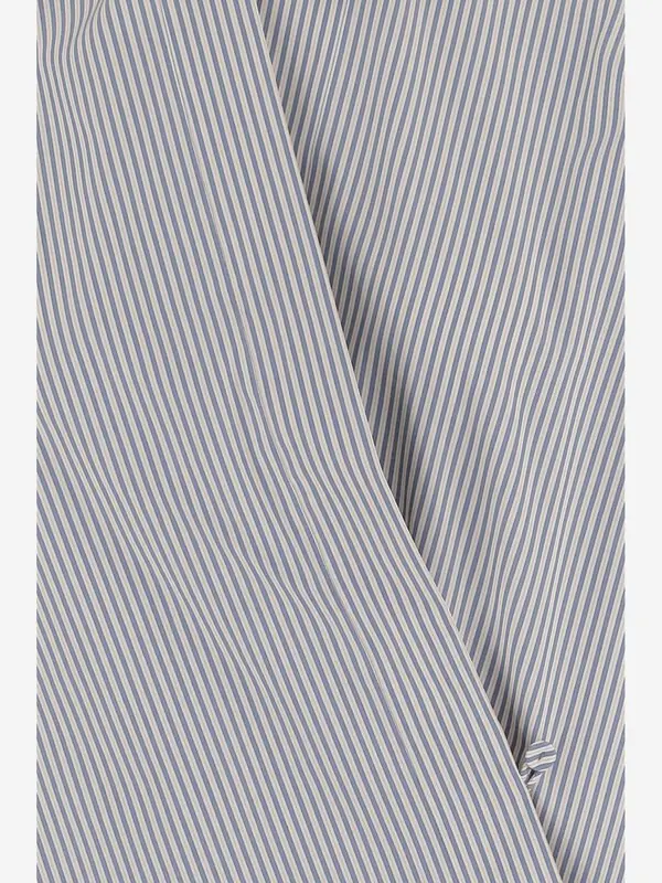 Fendi Striped Asymmetric Long-sleeve Shirt - Gray