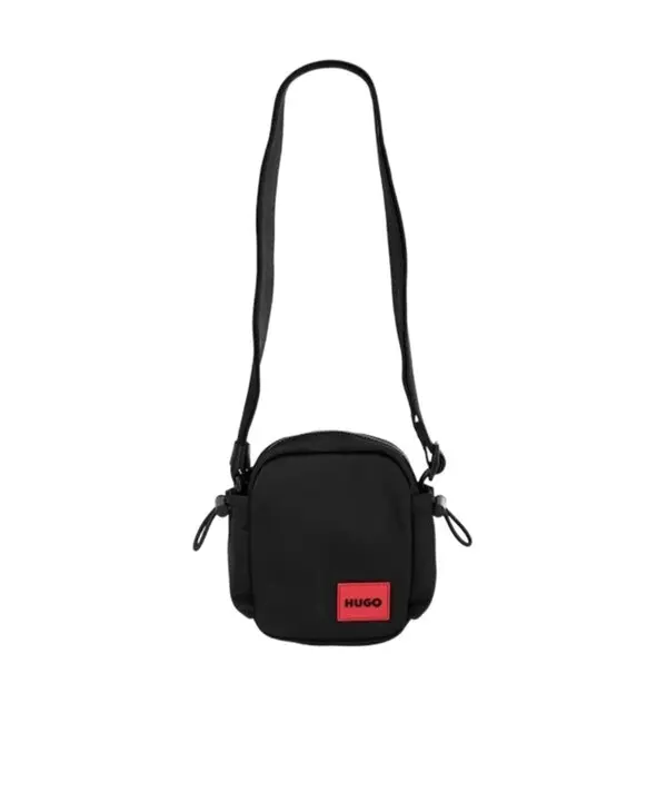 Hugo Boss Zippered Shoulder Bag - Black
