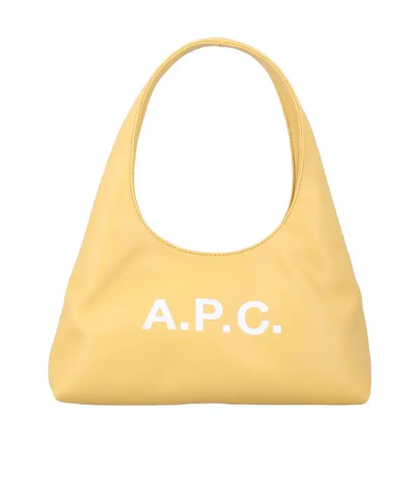 A.p.c. Baby Ninon Logo Printed Shoulder Bag - Yellow