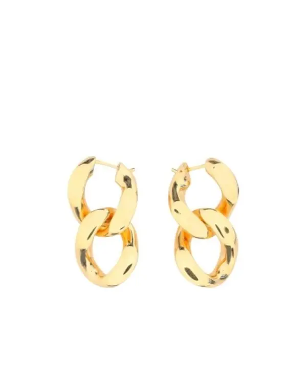 Bottega Veneta Interwoven Chain Link Earrings - Yellow