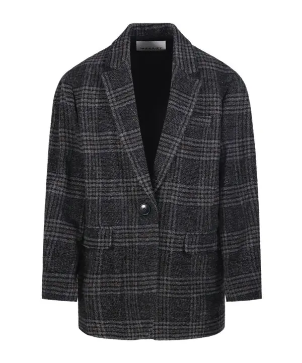 Isabel Marant Étoile Double-breasted Checked Blazer - Black