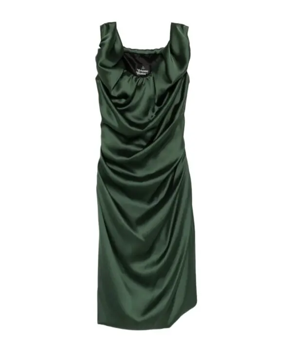 VIVIENNE WESTWOOD Ginnie Amber Draped Dress - Green