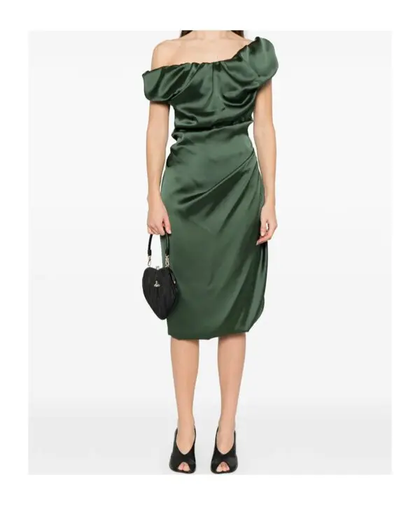 VIVIENNE WESTWOOD Ginnie Amber Draped Dress - Green