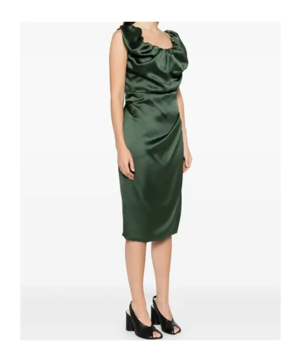 VIVIENNE WESTWOOD Ginnie Amber Draped Dress - Green