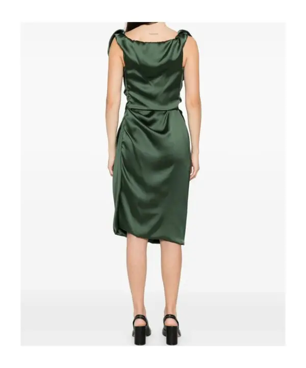 VIVIENNE WESTWOOD Ginnie Amber Draped Dress - Green