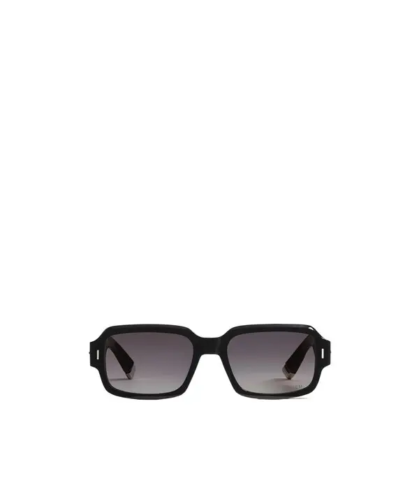Dior Rectangular Full Rim Sunglasses - Black