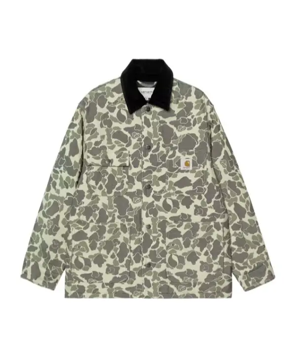 Carhartt Work In Progress Tapestry Chore Coat - Camouflage Duck Jacquard, Green/tobacco Color