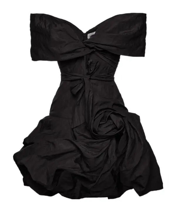Magda Butrym Draped Shawl-collar Midi Dress
