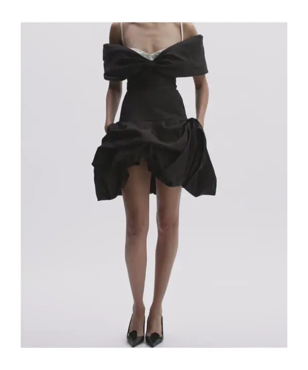 Magda Butrym Draped Shawl-collar Midi Dress