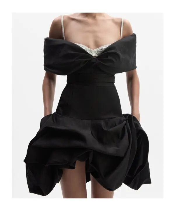 Magda Butrym Draped Shawl-collar Midi Dress