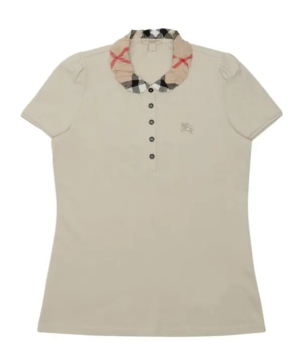 Burberry Pull-down Short-sleeved Polo Shirt - Nude