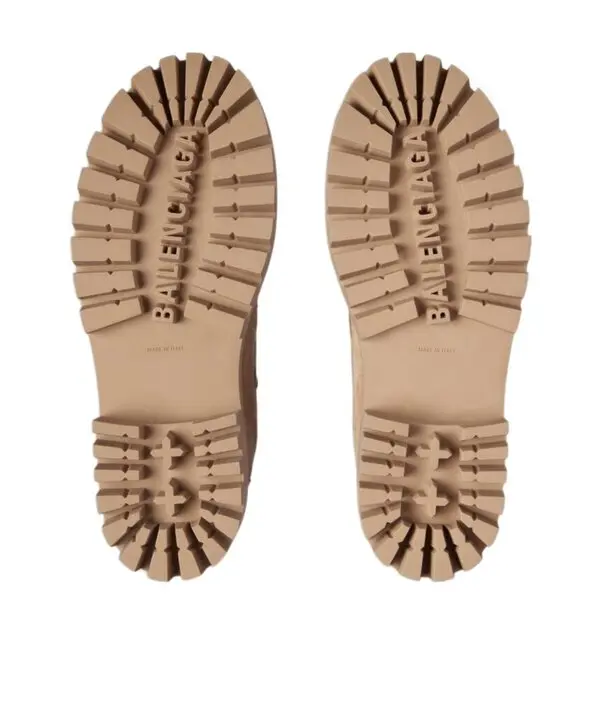 Balenciaga Combat Strike Lace-up Boots - Sand