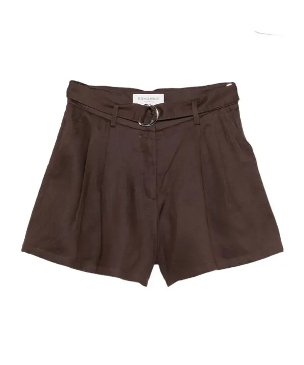 ERMANNO FIRENZE Pleated Belted Shorts
