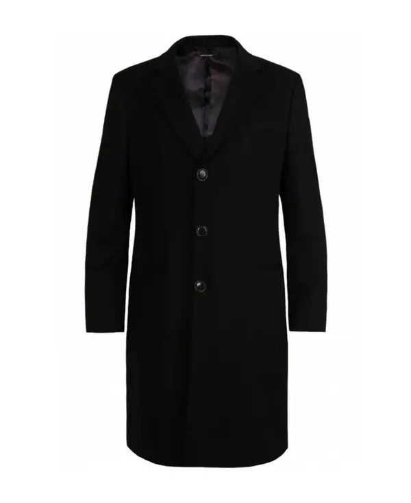 Giorgio Armani Lapel Coat - Black