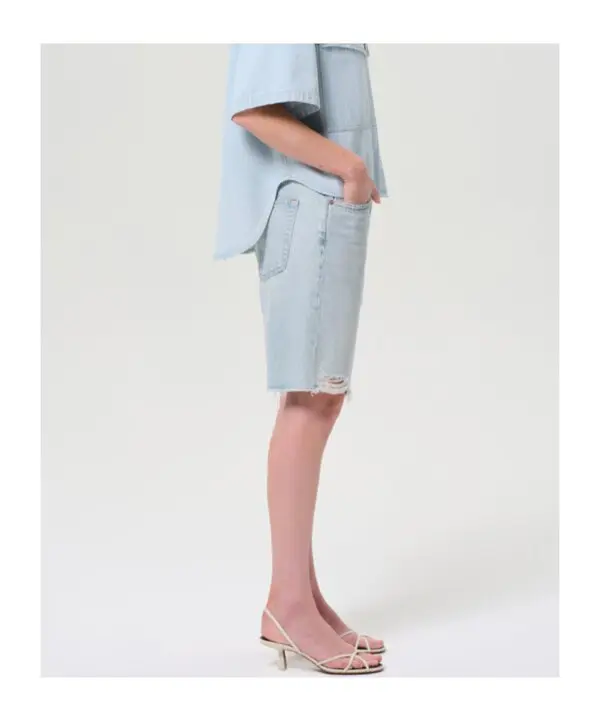 AGOLDE Distressed Bermuda Denim Shorts
