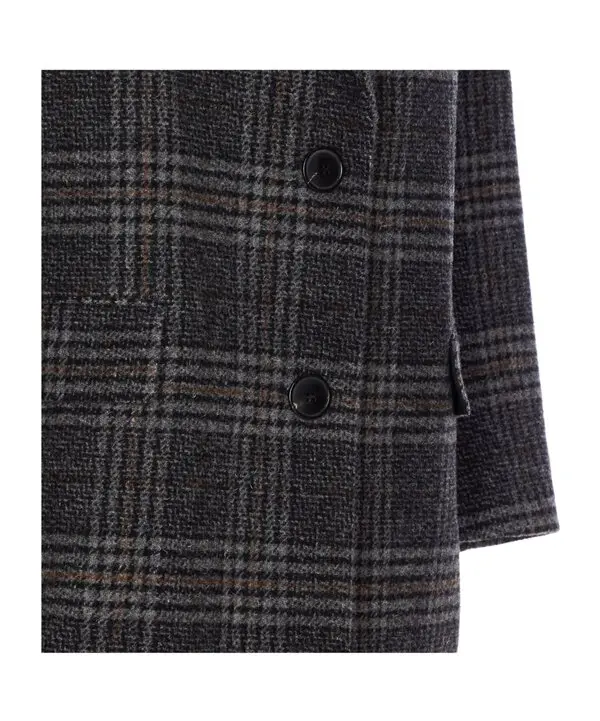 Isabel Marant Étoile Checked Long Sleeve Coat - Black