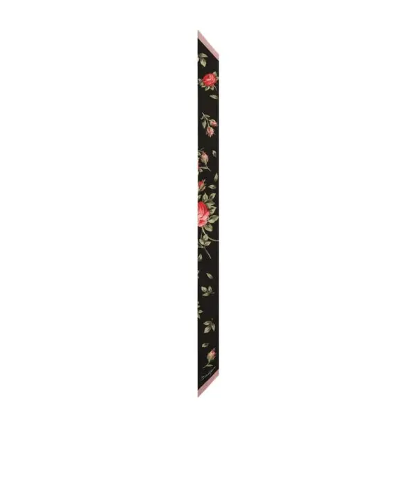 Dolce & Gabbana Dolce Gabbana Rose Bouquet-printed Twill Scarf - Multicolour