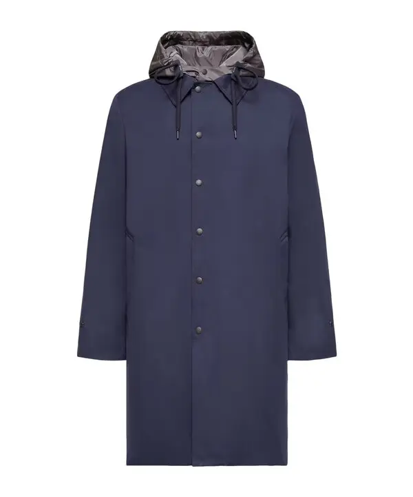 Moncler Kervoyal Hooded Long Down Parka - Midnight Blue