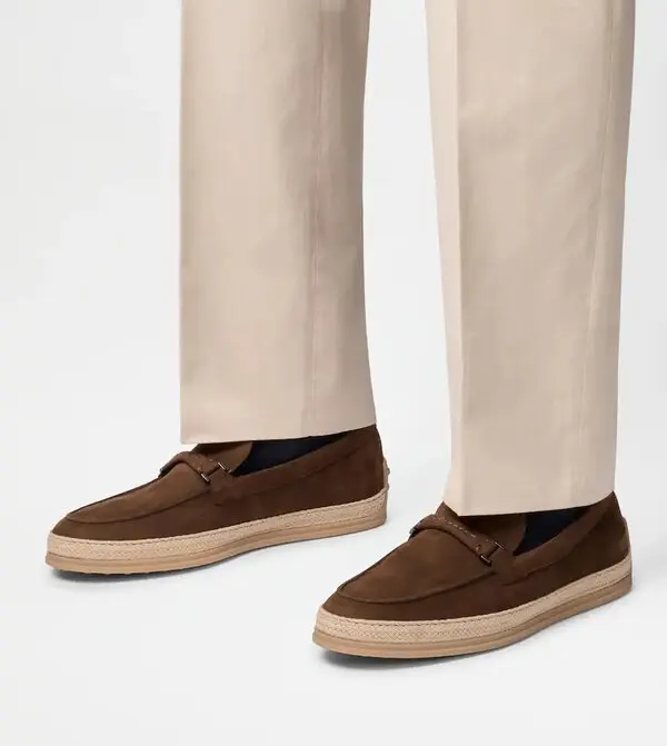 TOD'S Suede Loafers - Brown