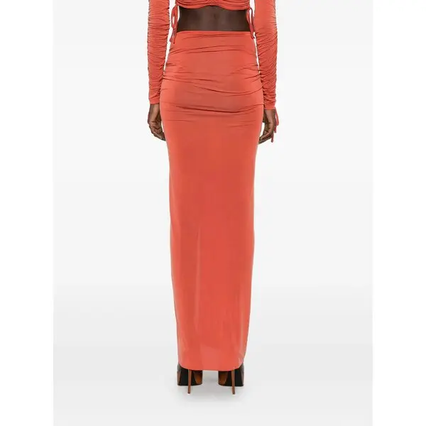 Balmain Asymmetrical Draped Maxi Skirt