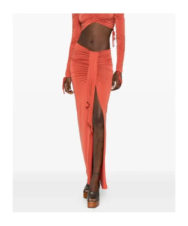 Balmain Asymmetrical Draped Maxi Skirt