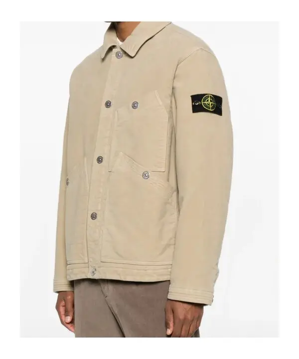 Stone Island Logo Patch Jacket - Desert