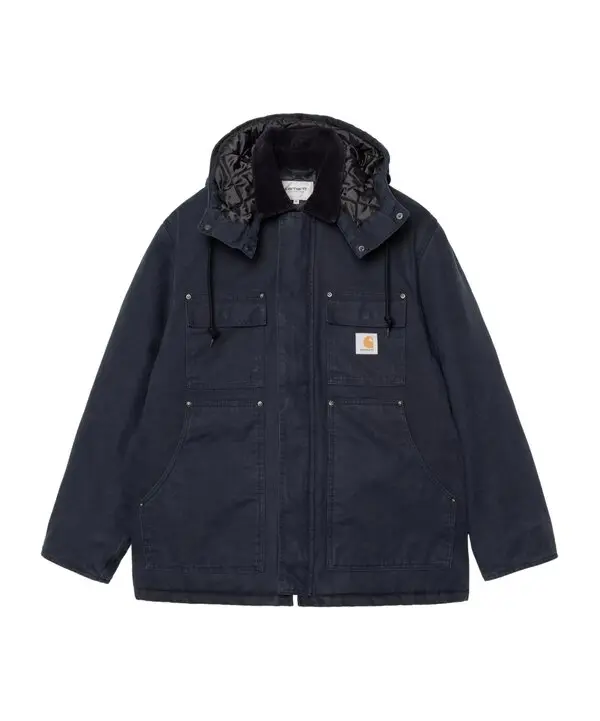 Carhartt Work In Progress Ambel Coat - Deep Night / Deep Night, Stone Washed