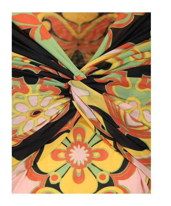 Etro Draped Floral Print Off-shoulder Top