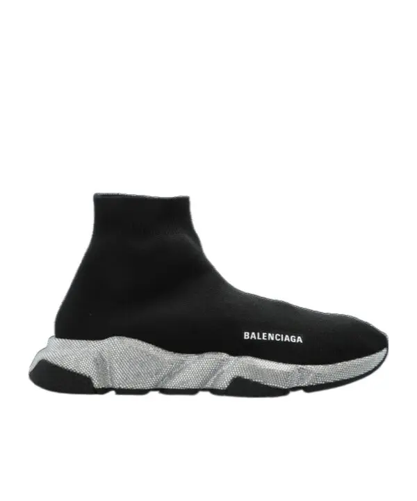 Balenciaga Speed Embellished Sneakers - Black