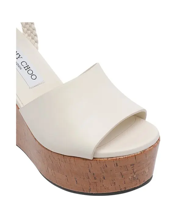 JIMMY CHOO Jori Braided Wedge Sandals - Brown