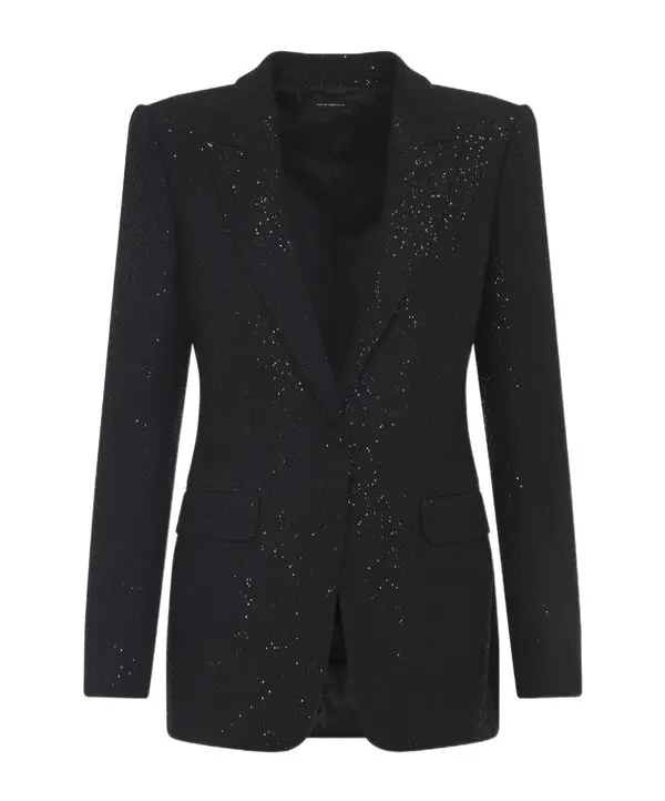 TOM FORD Sequined Single-breasted Jacket - Black
