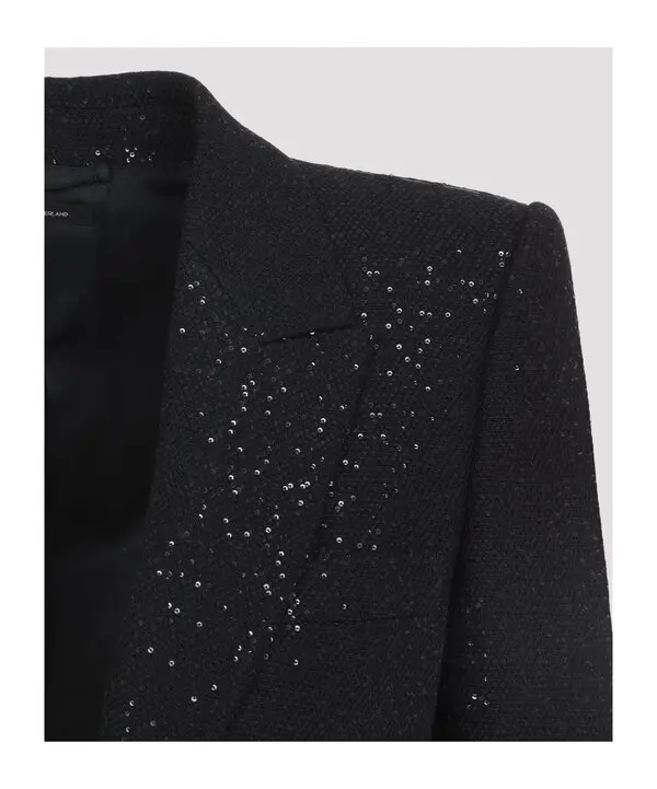 TOM FORD Sequined Single-breasted Jacket - Black