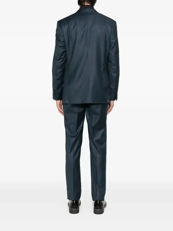 Canali Checked Suit - Black