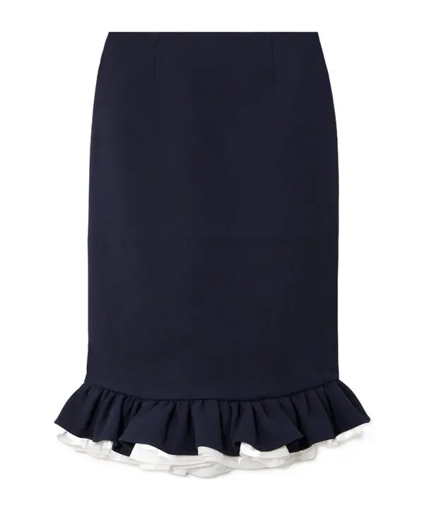 SHUSHU/TONG Ruffled Layered Midi Skirt