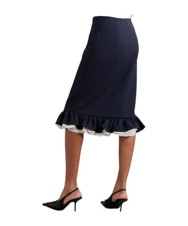 SHUSHU/TONG Ruffled Layered Midi Skirt
