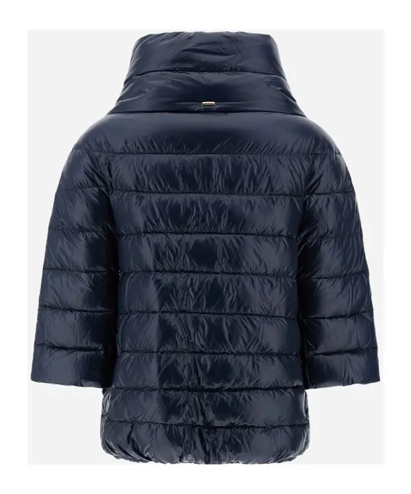 Herno Padded Jacket With Stand Collar - Black