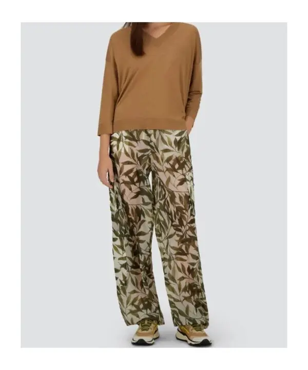Herno V-neck Knitted Sweater - Camel