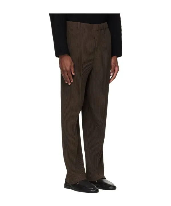 Issey Miyake Homme Plissé Pleated Tuxedo Trousers