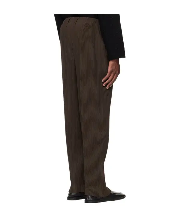 Issey Miyake Homme Plissé Pleated Tuxedo Trousers