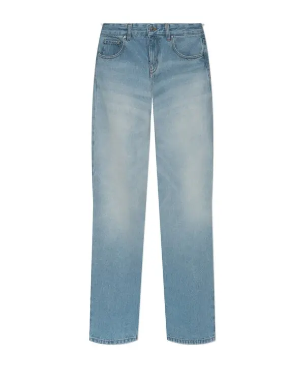 Victoria Beckham Logo Patch Straight-leg Jeans