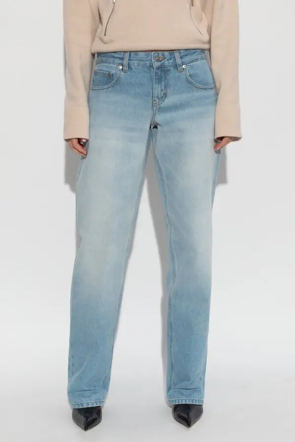 Victoria Beckham Logo Patch Straight-leg Jeans